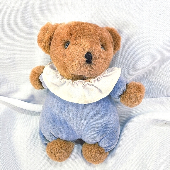 Mary Meyer | Toys | Vintage Mary Meyer Teddy Bear Brown Blue Velour ...